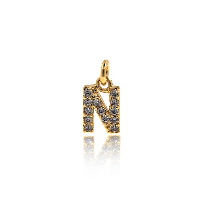 Initial Letter Pendant Gold Small Alphabet Charm for Original - Etsy