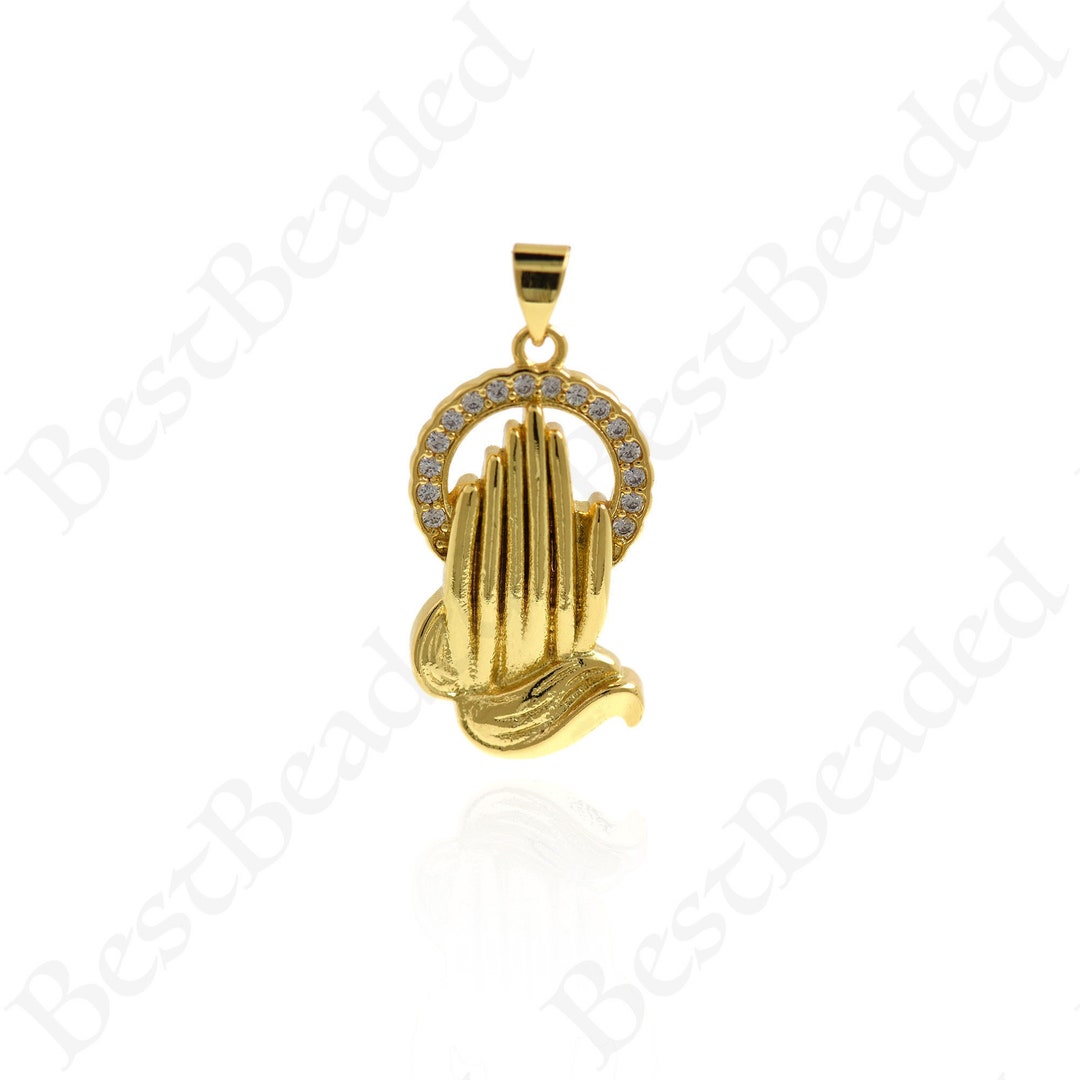 18k Gold Filled Mudra Hand Pendant,lucky Buddha Hand Charms ...