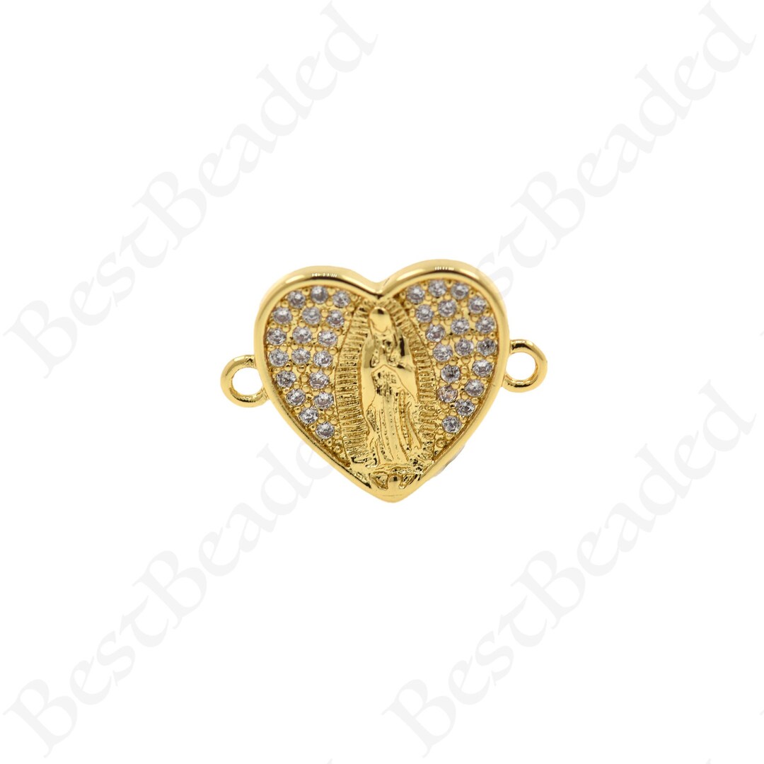 Virgin Mary Heart Connector Links,heart Connector,for DIY Jewelry ...