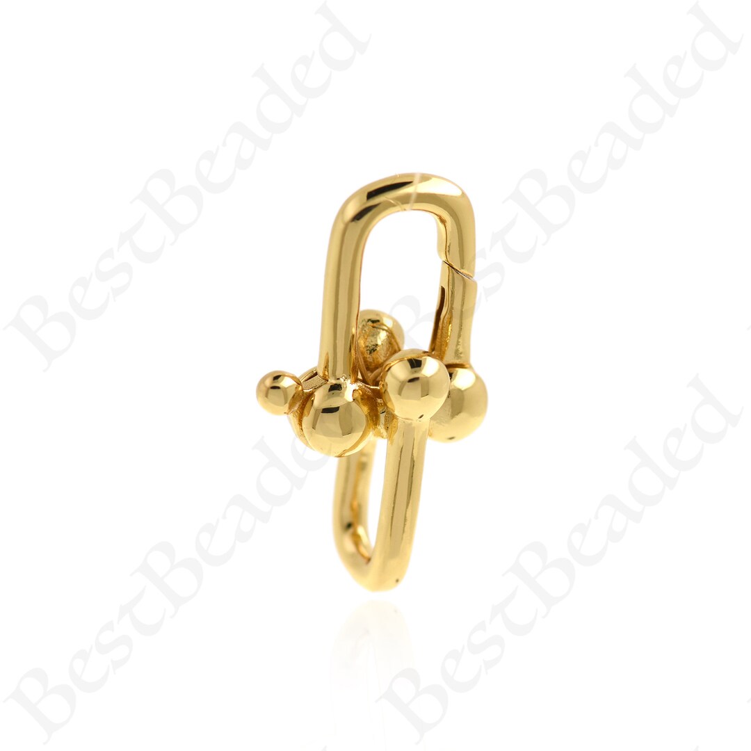 Paper Clip Clasp,safety Pin Clasp, 18K Gold Filled Bracelet Clasp ...