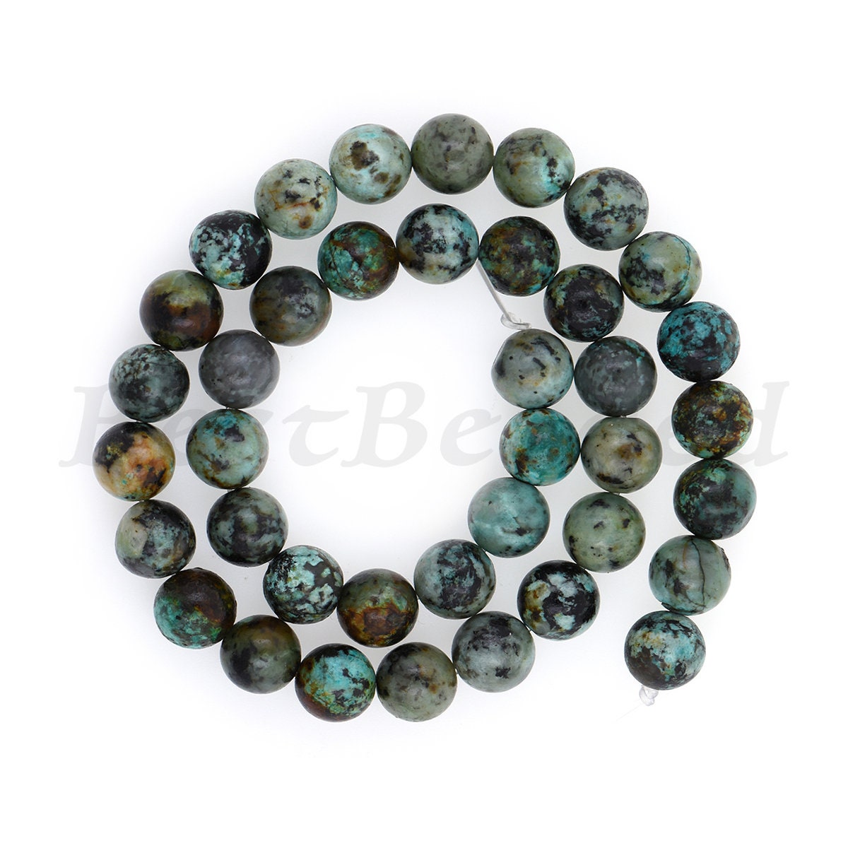 Natural Smooth African Turquoise Beads,round Energy Gemstone Loose ...