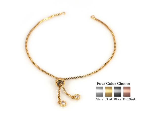 Box Chain Bracelet Half Finished for Jewelry Connector Link - Etsy