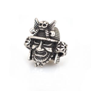 2pcs Lanyard Charm Samurai Helmet Bead for Mens Paracord Bracelet ...