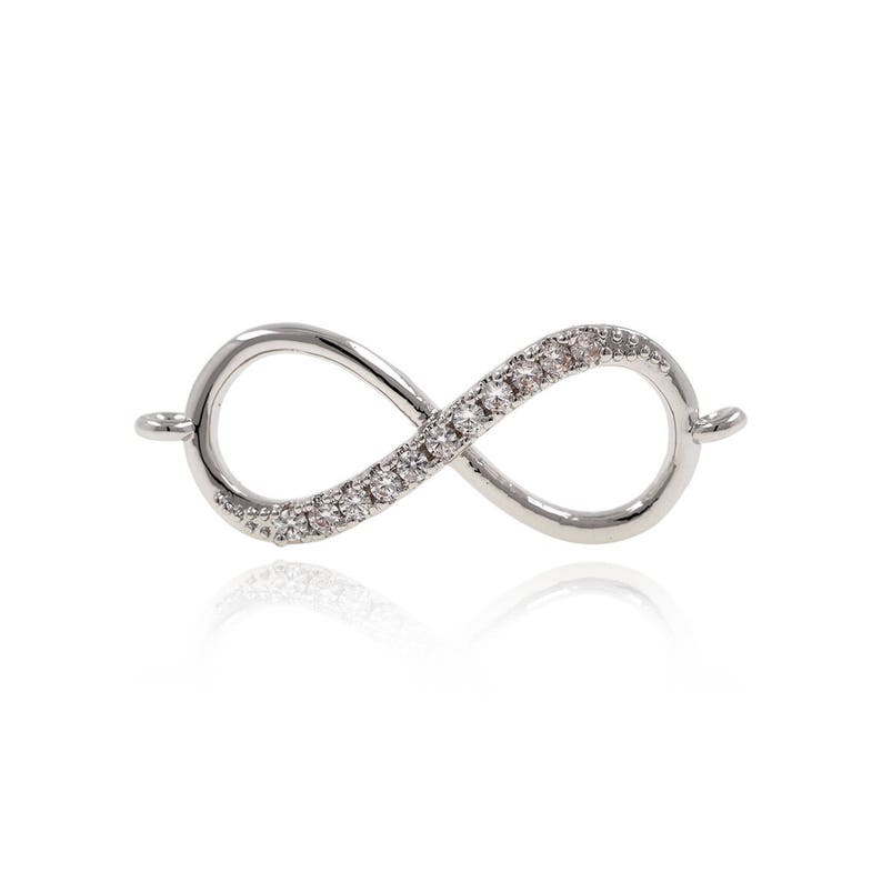 Infinity Charm,pave CZ Endless Love,timeless Symbol Connector Fit ...