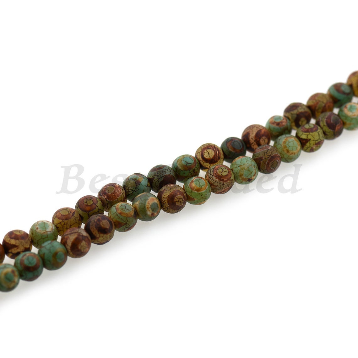 Natural Tibetan Beads,crackle Agate DZI Beads,one Full Strand Loose ...