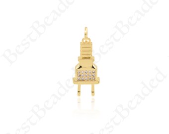 CZ Micro Set Pavé Star Pendant, Star Charm, Celestial Jewelry for DIY ...