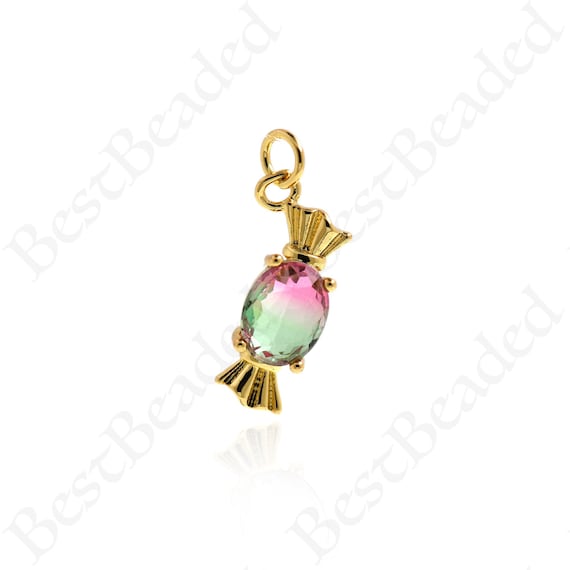 Crystal Sweet Candy Charm18k Gold Filled Candy - Etsy