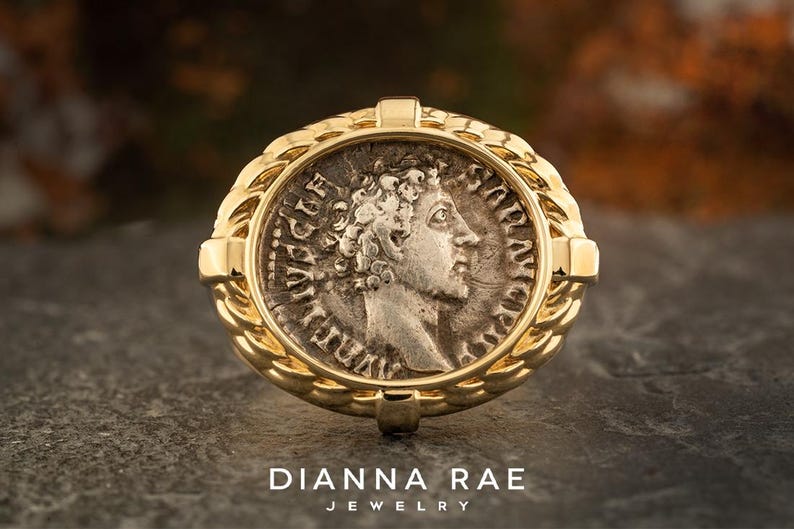 Marcus Aurelius Coin Ring - Etsy