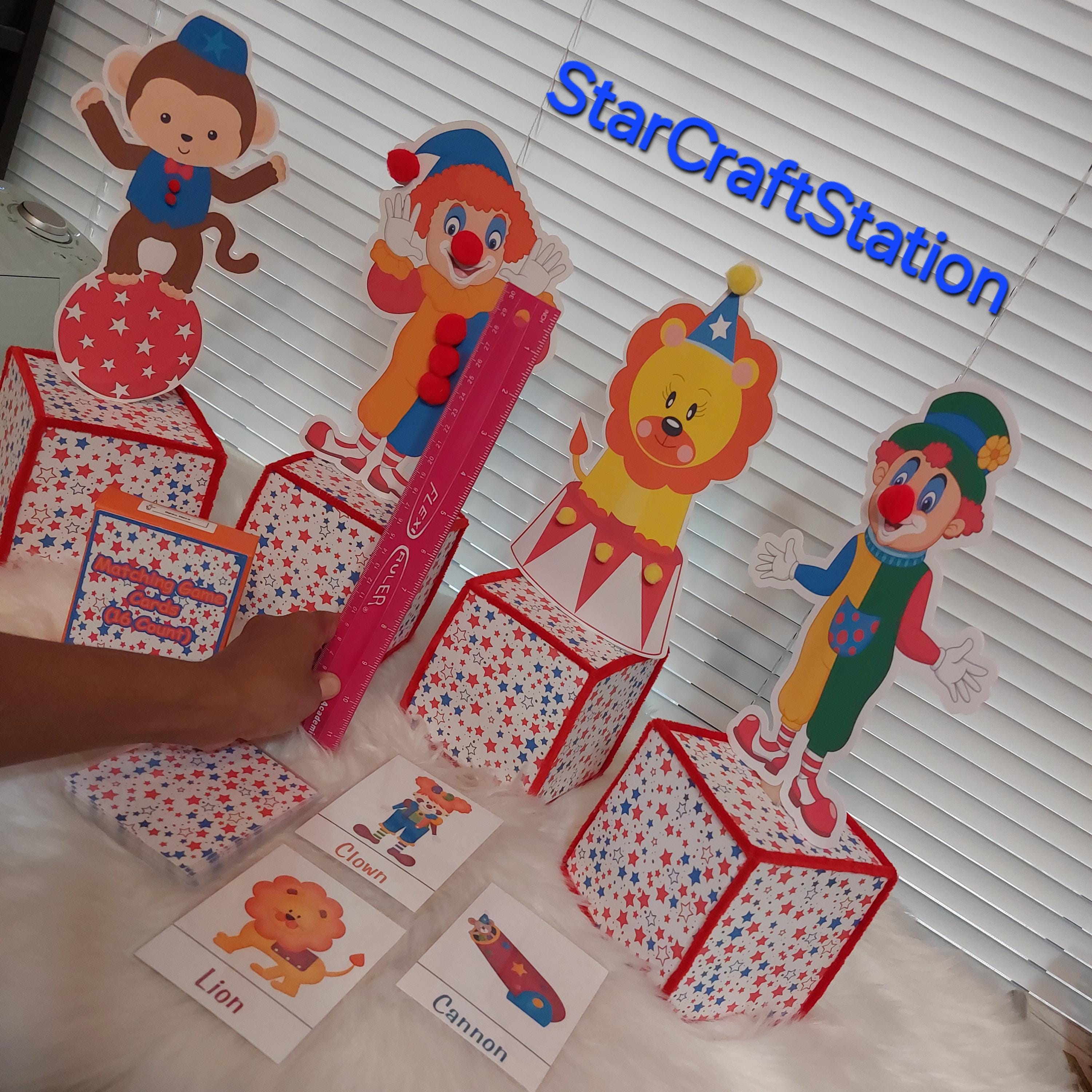 Circus Centerpieces&matching Cards - Etsy