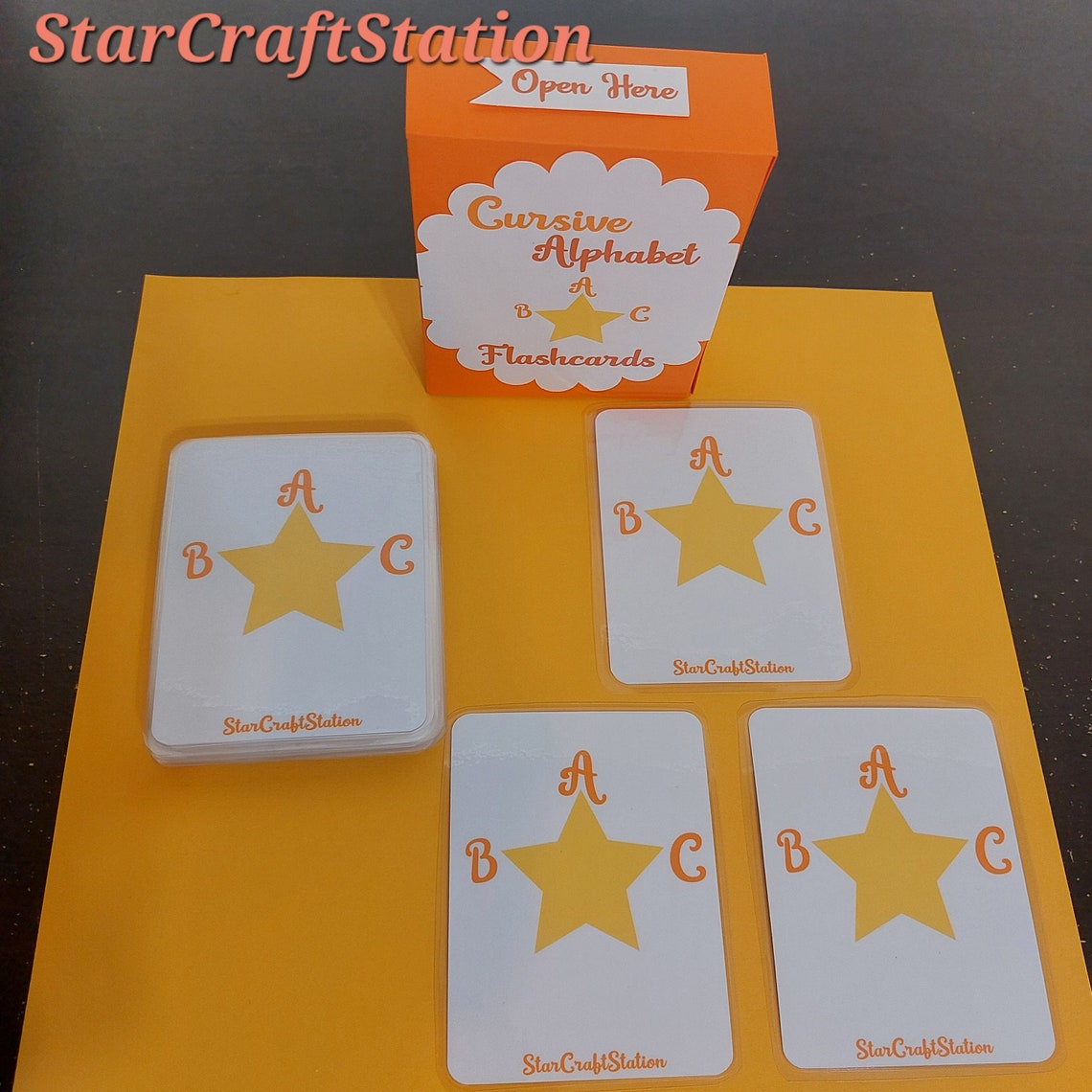 Cursive Alphabet Flash Cards - Etsy