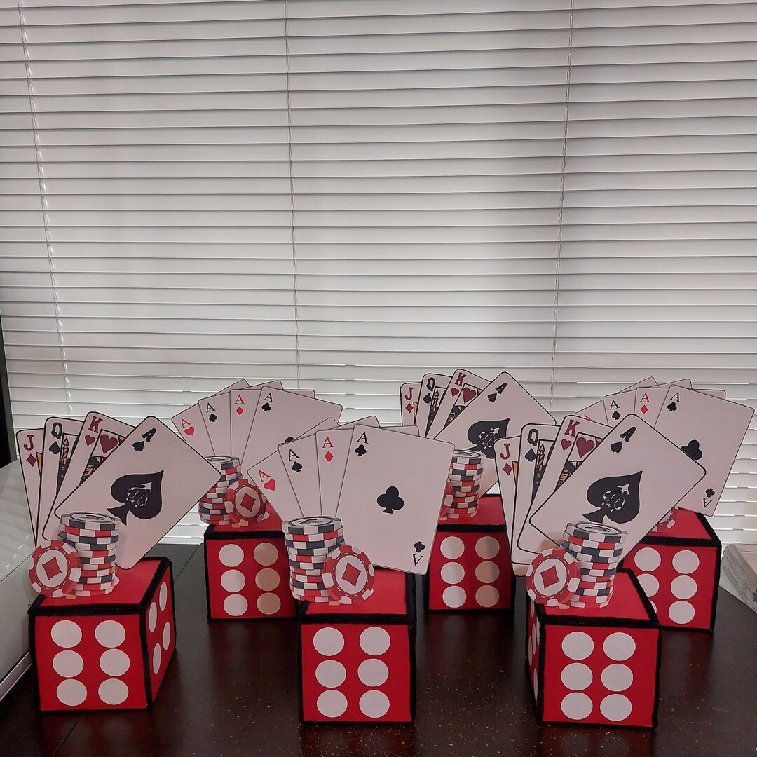 Casino Party Centerpieces (6 Count) - Etsy