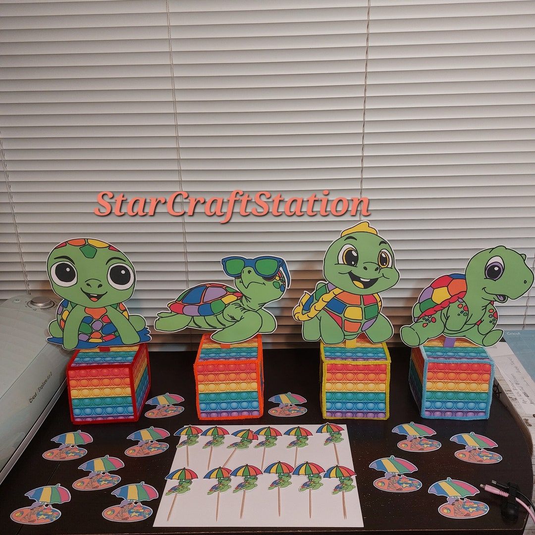 Rainbow Turtle Centerpiece Package - Etsy