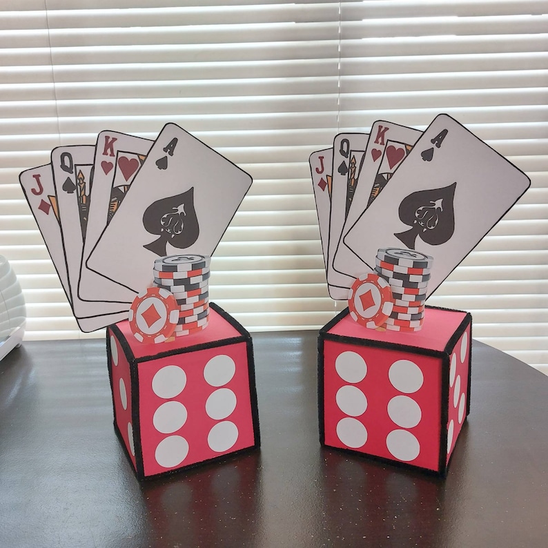 Casino Party Centerpieces (red) (4 Count) - Etsy