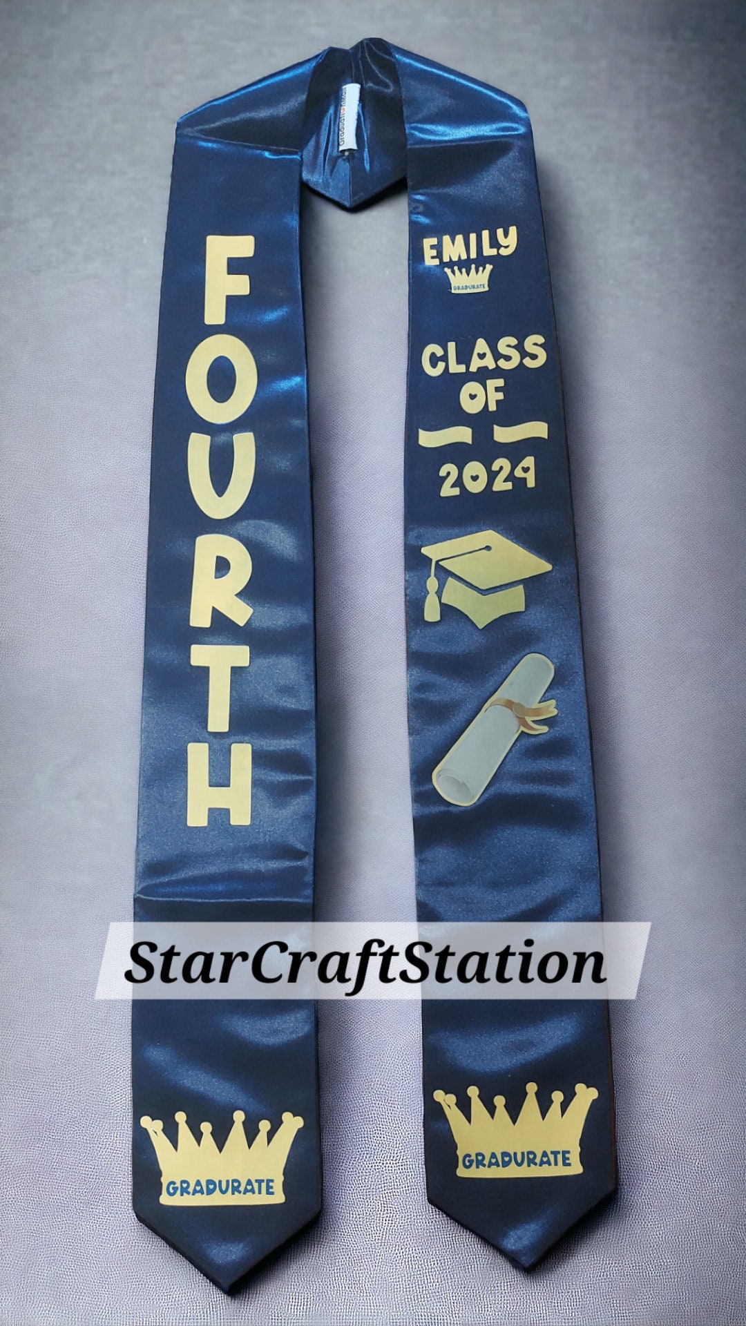 Fourth Grade Graduation Stole With Name&year (custom) - Etsy