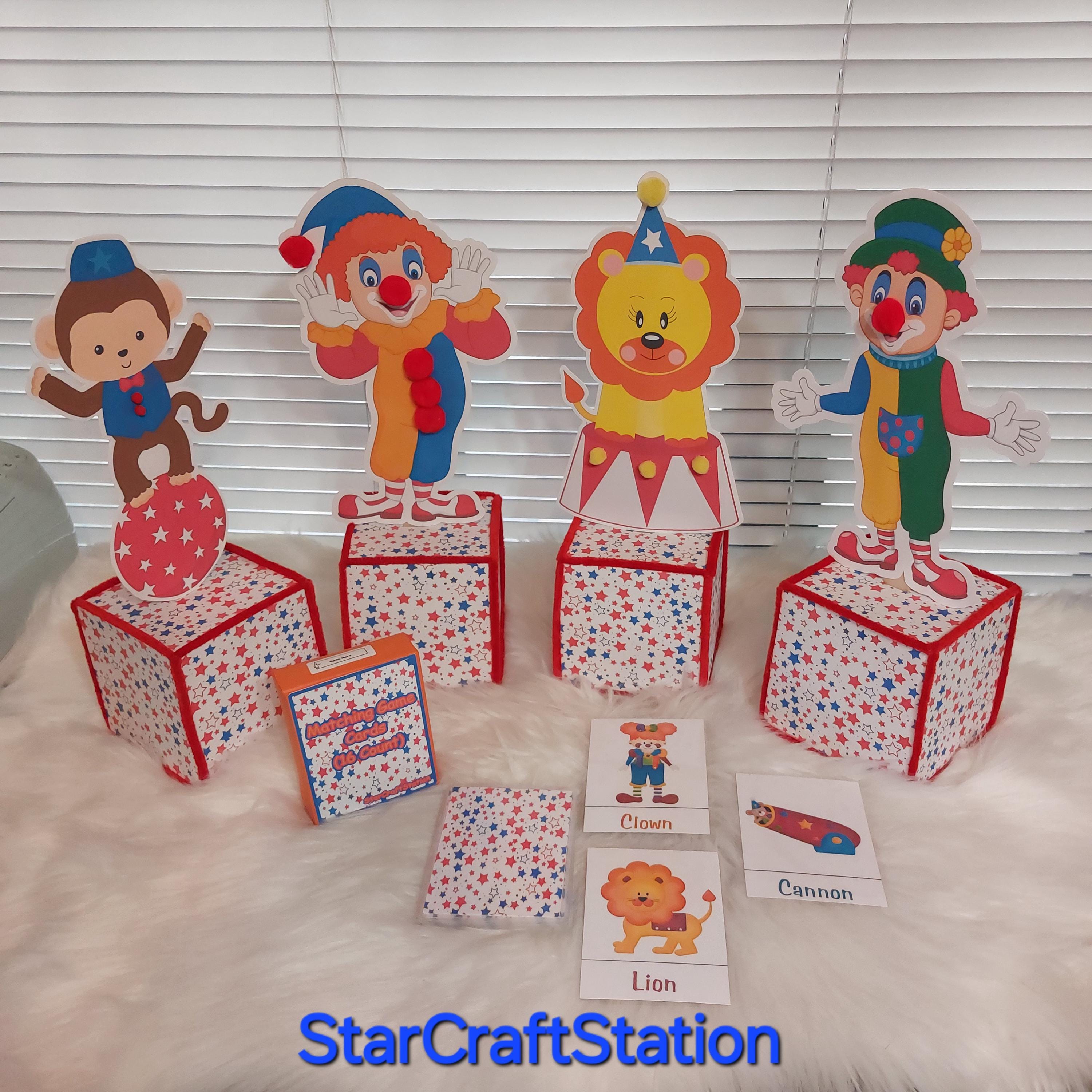 Circus Centerpieces&matching Cards - Etsy