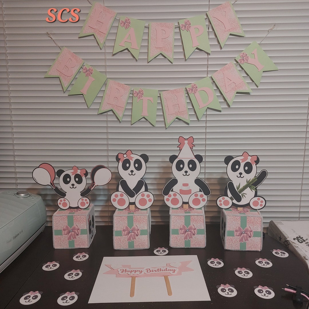 Panda Birthday Centerpieces Package - Etsy