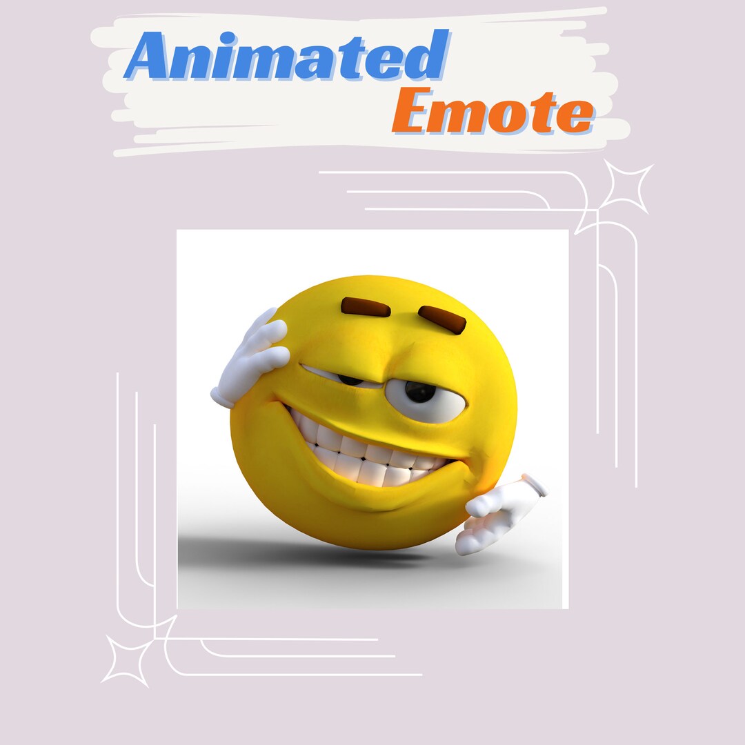 Funny Smiley Animated Emotes for Twitch Youtube Discord Stream Cute ...