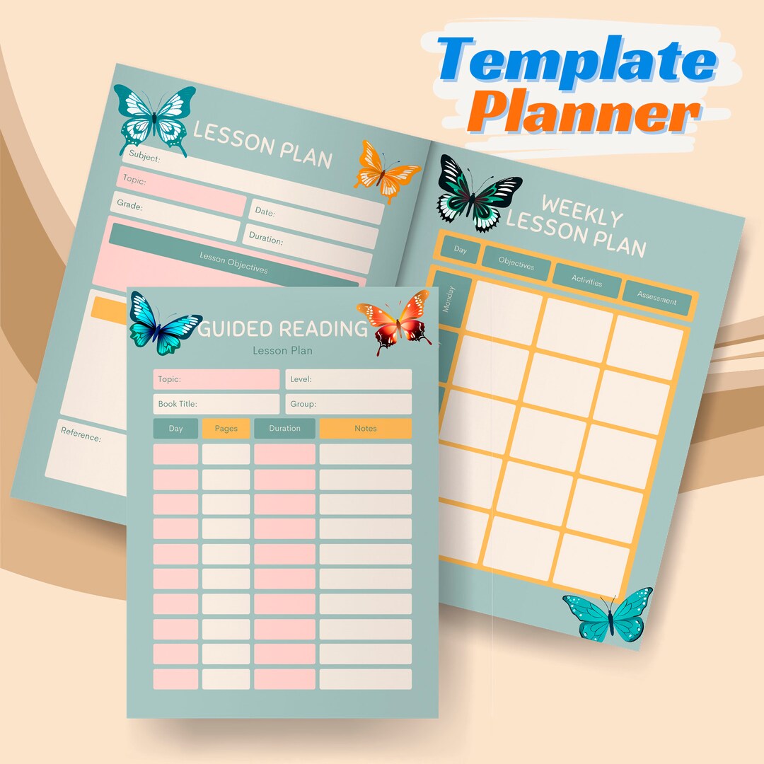 Teacher Kindergarten Planner Template Weekly Daily Study Desk Planner ...