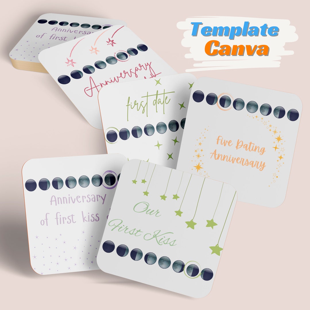 Moon Phase Card Template Personalized Greeting Congratulation Card ...