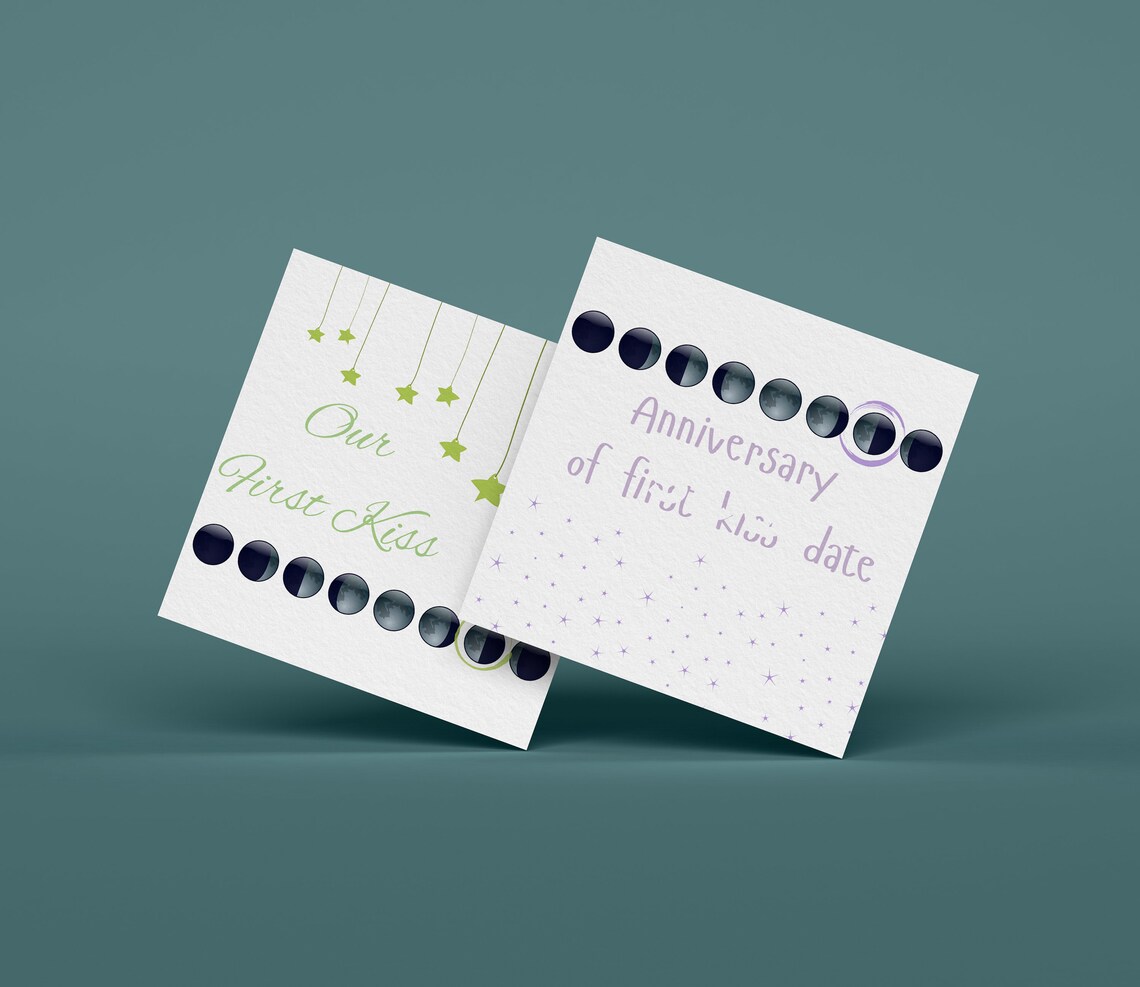 Moon Phase Card Template Personalized Greeting Congratulation Card ...