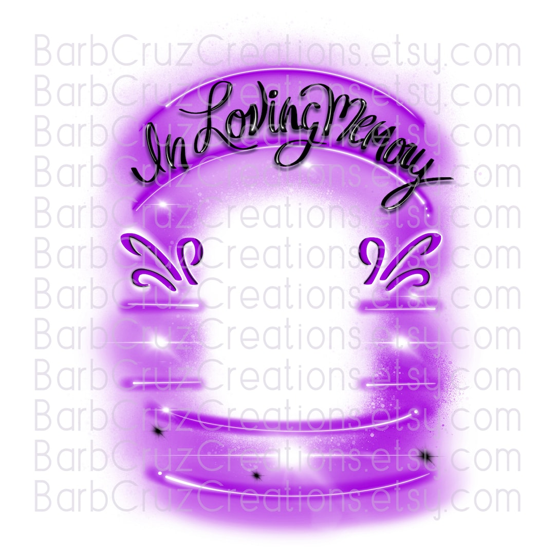 In Loving Memory, Purple, in Memory Of, Sublimation Designs, Digital ...
