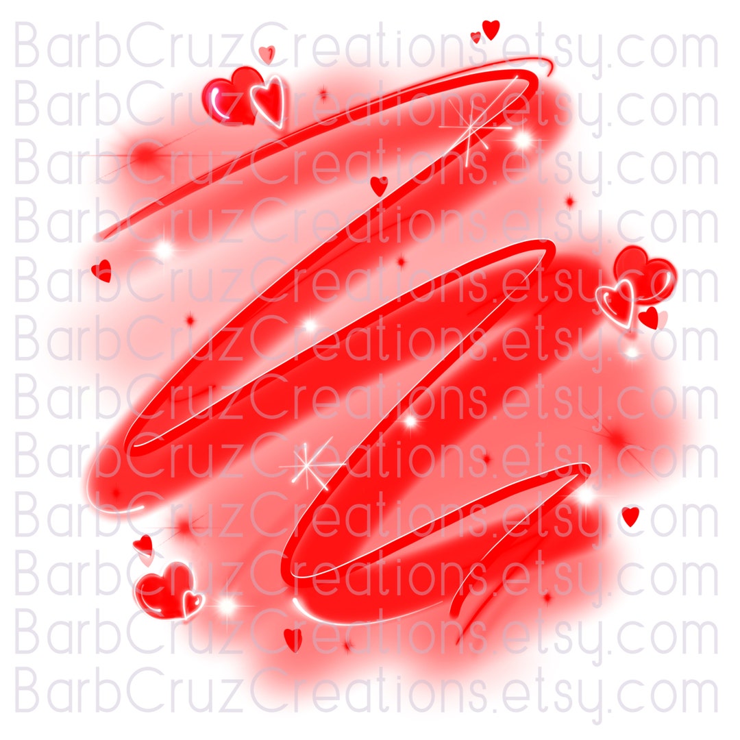 Airbrush Backgrounds, Red Hearts Png, Clipart, Pngs, Sublimation ...