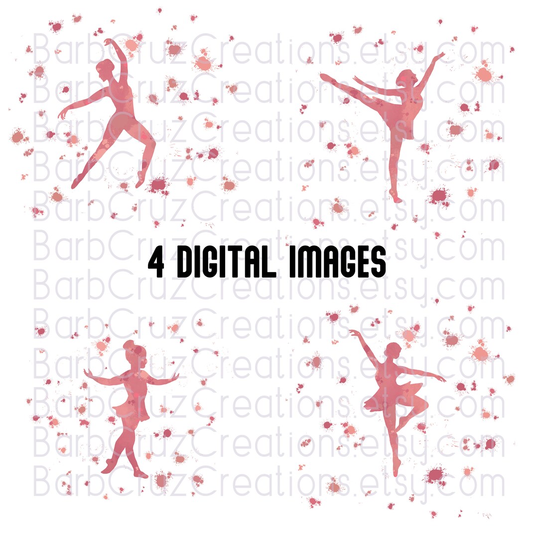 Dance, Dancers, Pink, Blush, Splatter Paint, Png, Digital Download ...