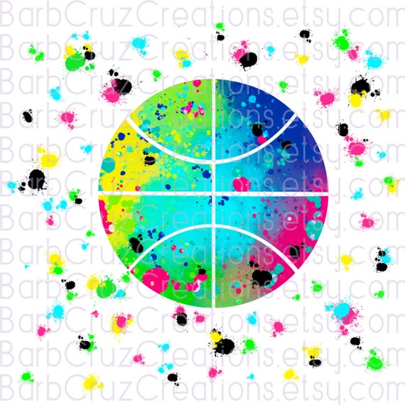 Basketball Splatter Paint Basketball Png Basketball Clipart | Etsy