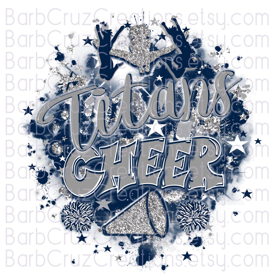 Titan Cheer, Blue Cheerleader, Designs, Cheer Shirt Png, Cheer Team ...