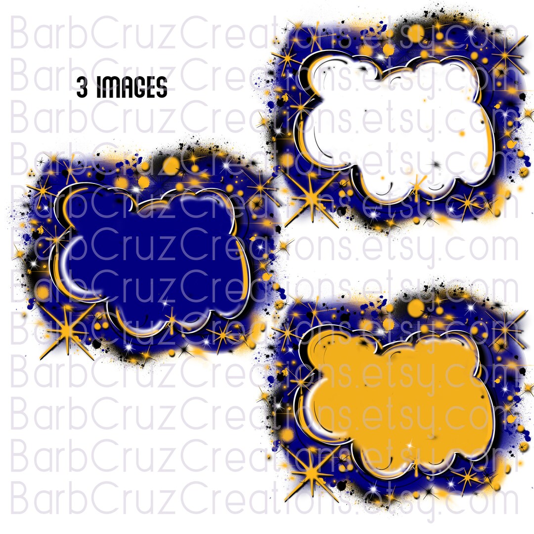 Airbrush Backgrounds Blue, Yellow, & White / Airbrush Backgrounds ...