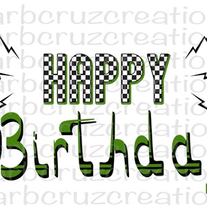 Happy Birthday, Checker Flag, Birthday Designs, Clip Art, 4 Digital ...