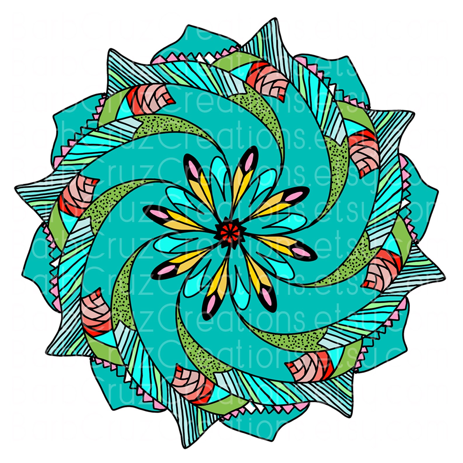 Kaleidoscope Art Bright Colorful Fun Digital Art Digital - Etsy