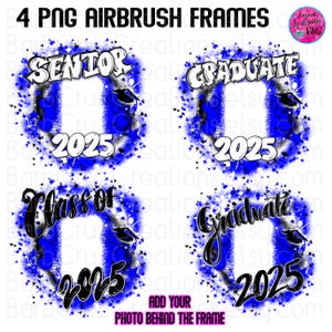 Graduate 2025 Blue Black Brick Wall Frame Png, Spray Paint, Airbrush ...
