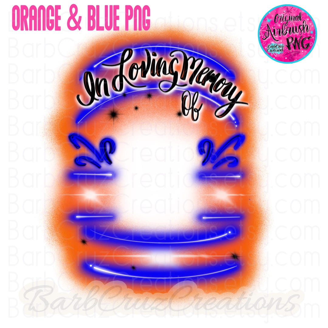 In Loving Memory of Png, Blue, Orange, Memorial Shirt, DTF, Sublimation ...