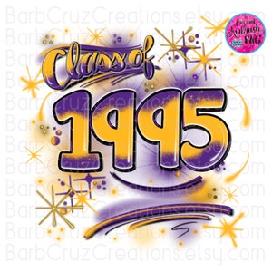 Airbrush Png, Class of 1995, Purple, Yellow, Spray Paint Sublimation ...