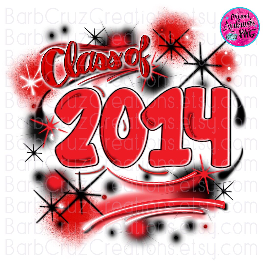 Airbrush Png, Class of 2014 Red, Black, White, Senior, High School ...
