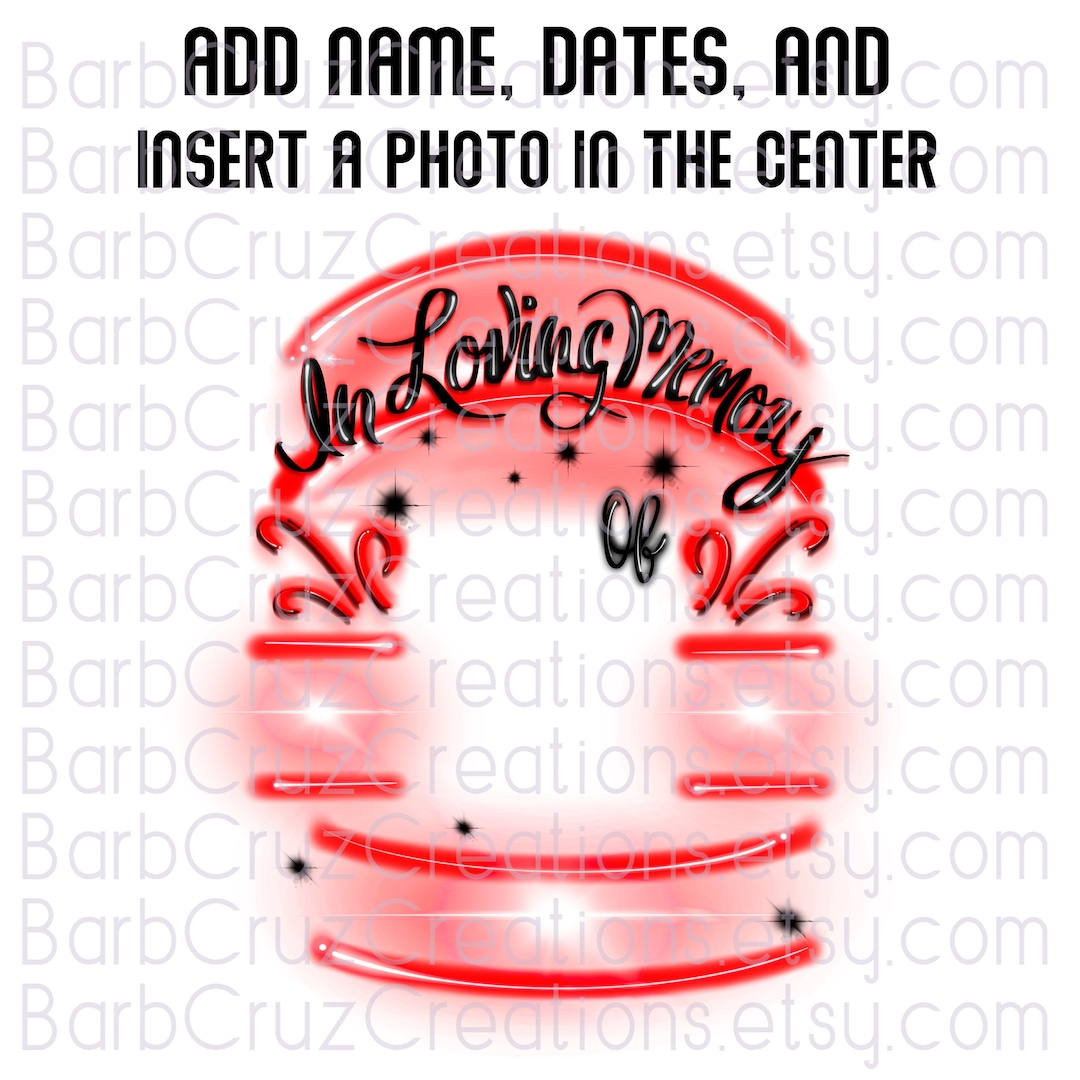 In Loving Memory Of, in Memory Of, Sublimation Designs, Digital ...