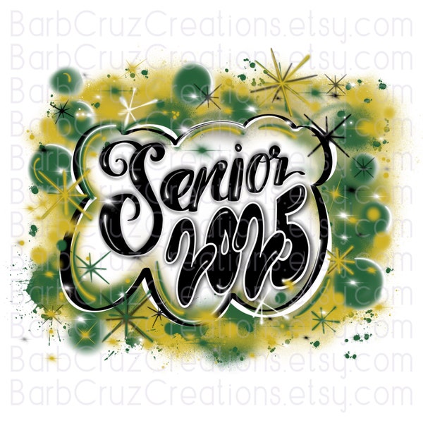 Graduation Png 2025 Green Gold - Etsy