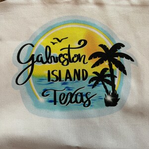 Galveston Island, TX, Texas, Vacation, Vaca, Tropical Airbrush ...