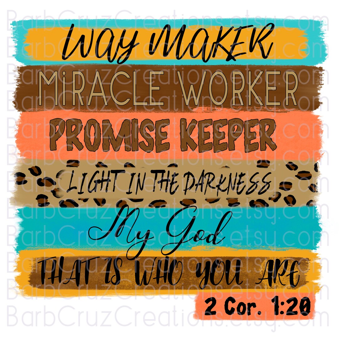 Waymaker, Promise Keeper, Png, Sublimation Design, Instant Download ...