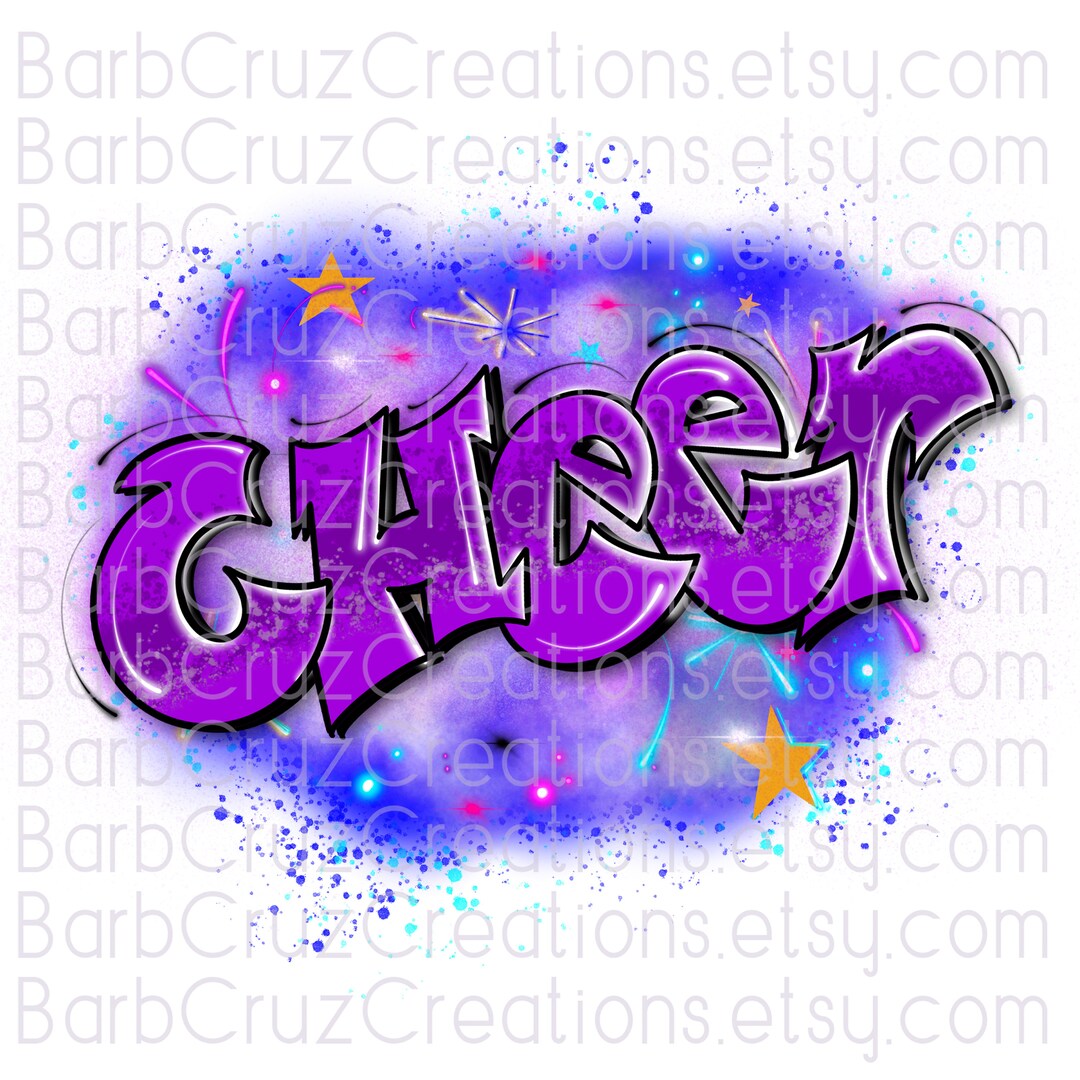Cheerleader, Splatter Paint Designs, Purple Cheer Team Shirt, Sports ...