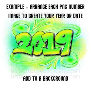 Graffiti, Numbers, Colorful Numbers, Airbrush Numbers, Airbrush ...