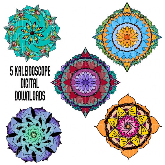 Kaleidoscope Art Bright Colorful Fun Digital Art Digital | Etsy