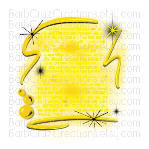 Airbrush Background Yellow Brick Wall Tumbler Airbrush - Etsy
