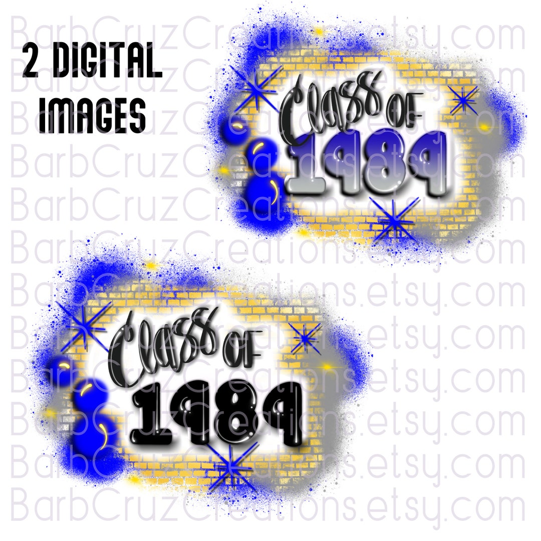 Class of 1989, Airbrush, Sublimation Design, Digital Download, Brick ...