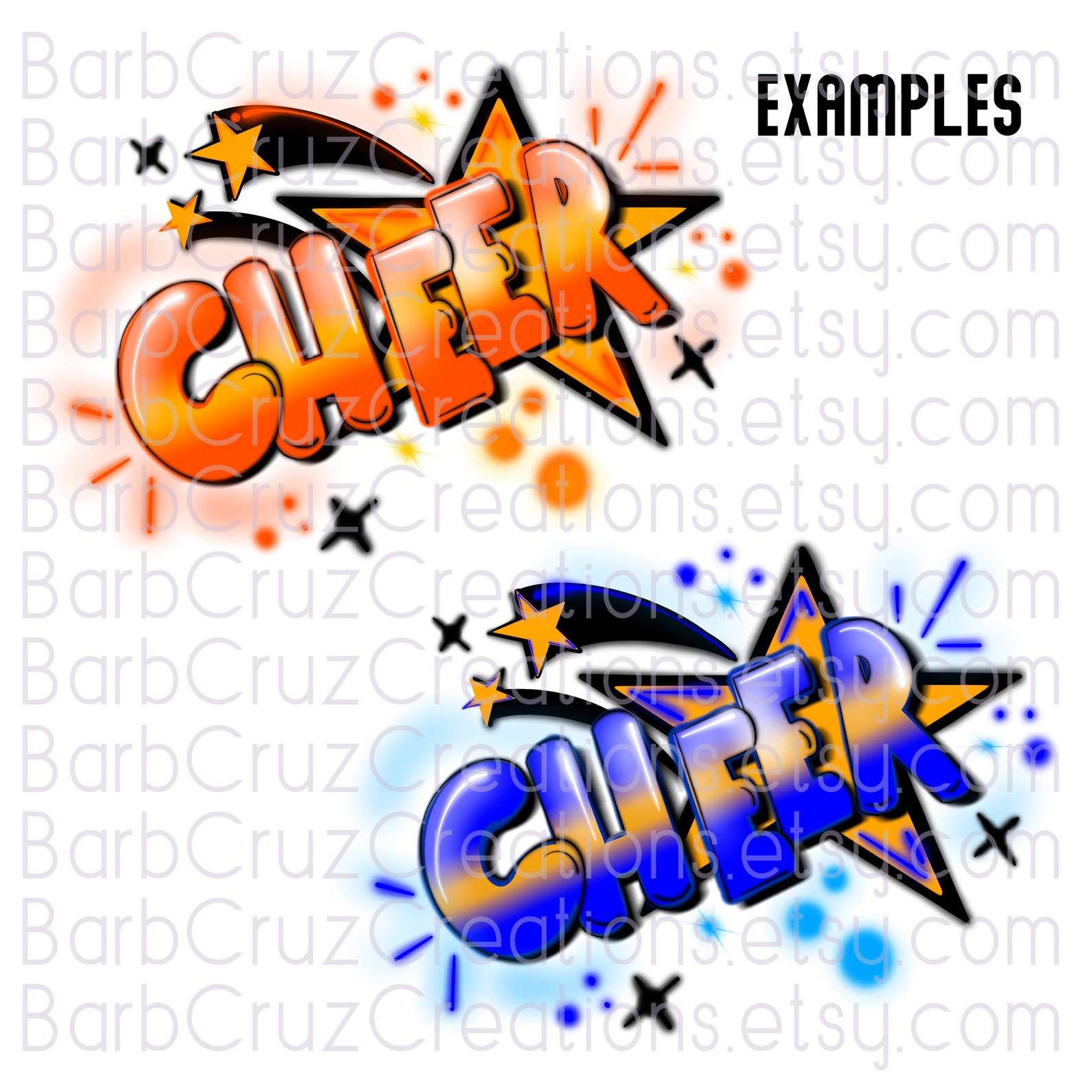 Cheerleader Splatter Paint Designs Cheer Team Shirt Sports - Etsy