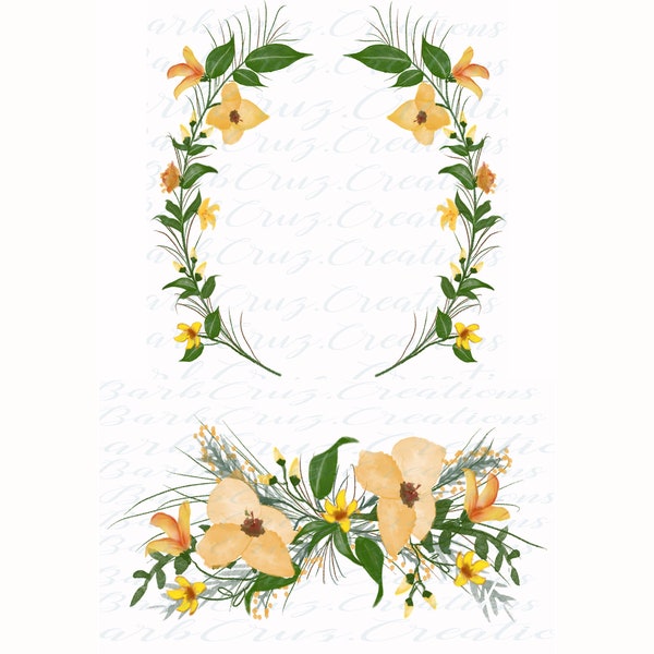 Floral Swag Clip Art - Etsy