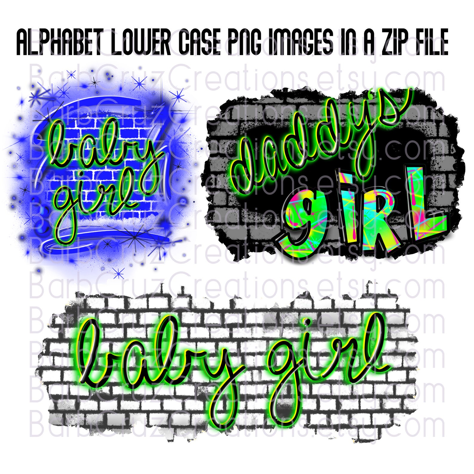 Alphabet Graffiti Letters Cursive Airbrush Alphabet - Etsy