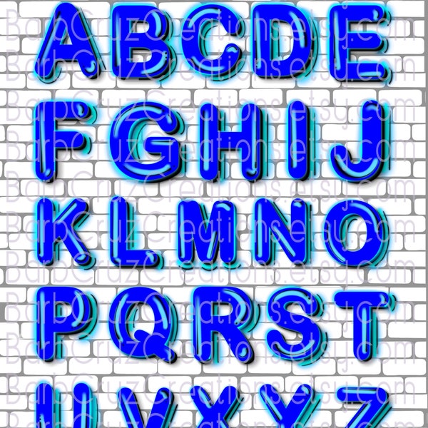 Bubble Letter Font - Etsy