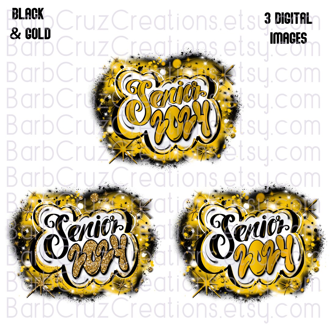 Senior 2024, High School, Class of 2024, Airbrush, Sublimation Design ...